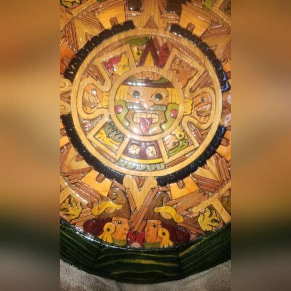 Handmade | Art | Vintage Aztec Sun Calendar Handmade In Mexico | Poshmark